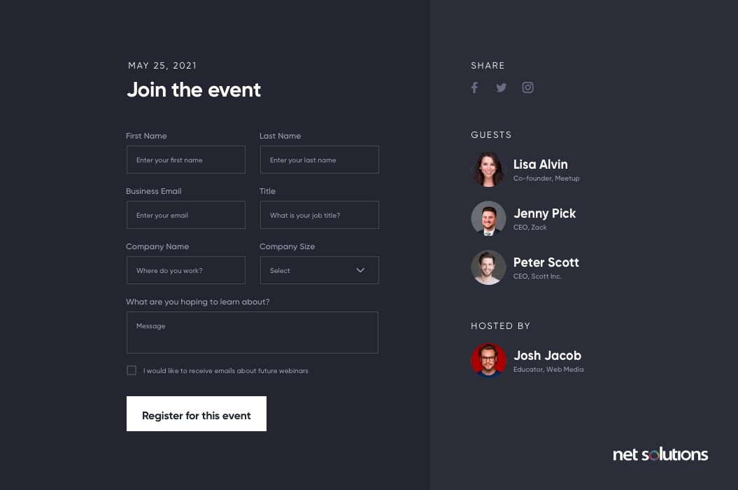 9 Form Design Best Practices | Form UX Examples | Net Solutions